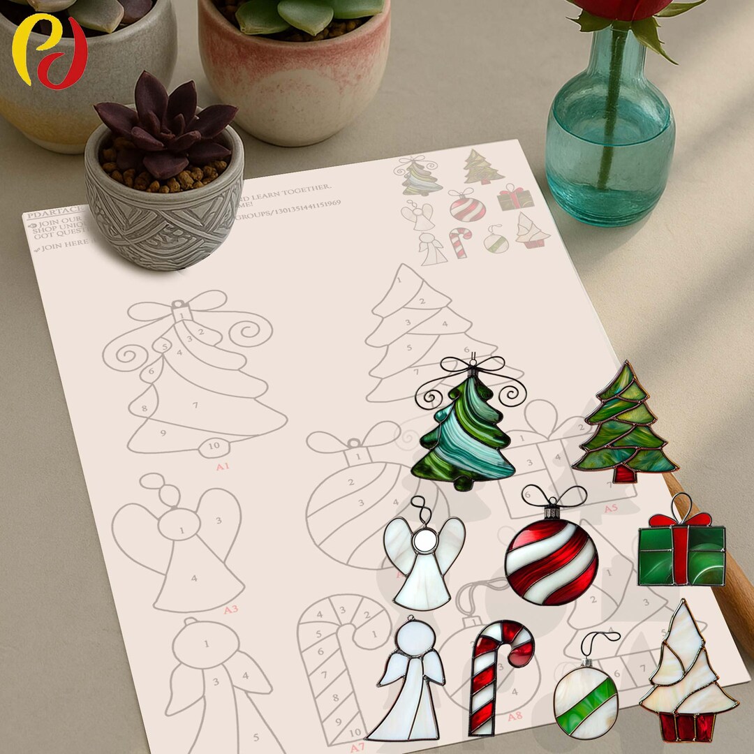 PD 359 Christmas Decoration Colors, Wire Frame Design, DIY Suncatcher ...
