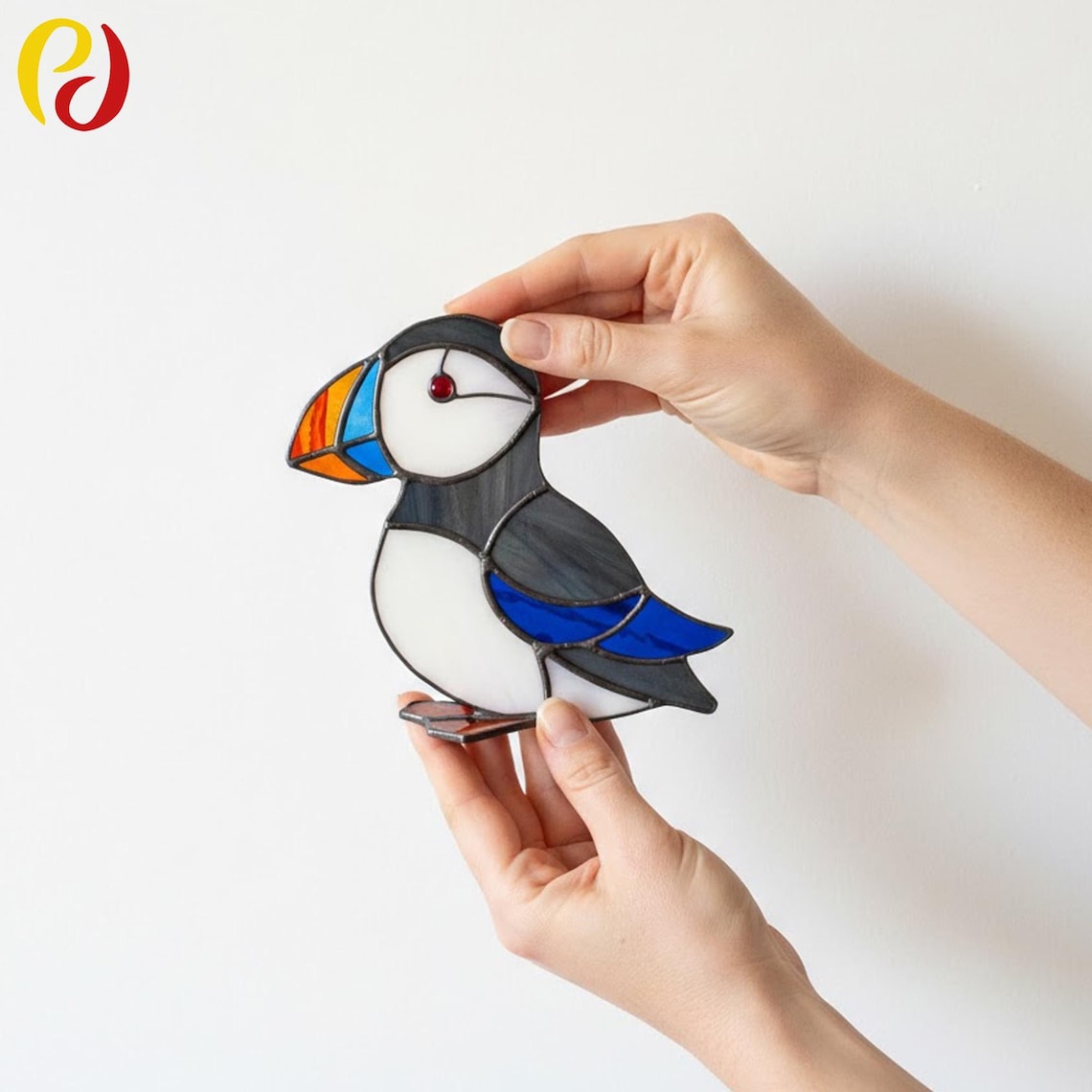 PDACE786 Atlantic Puffin Pattern PDF, Stained Glass Sea Bird Suncatcher ...