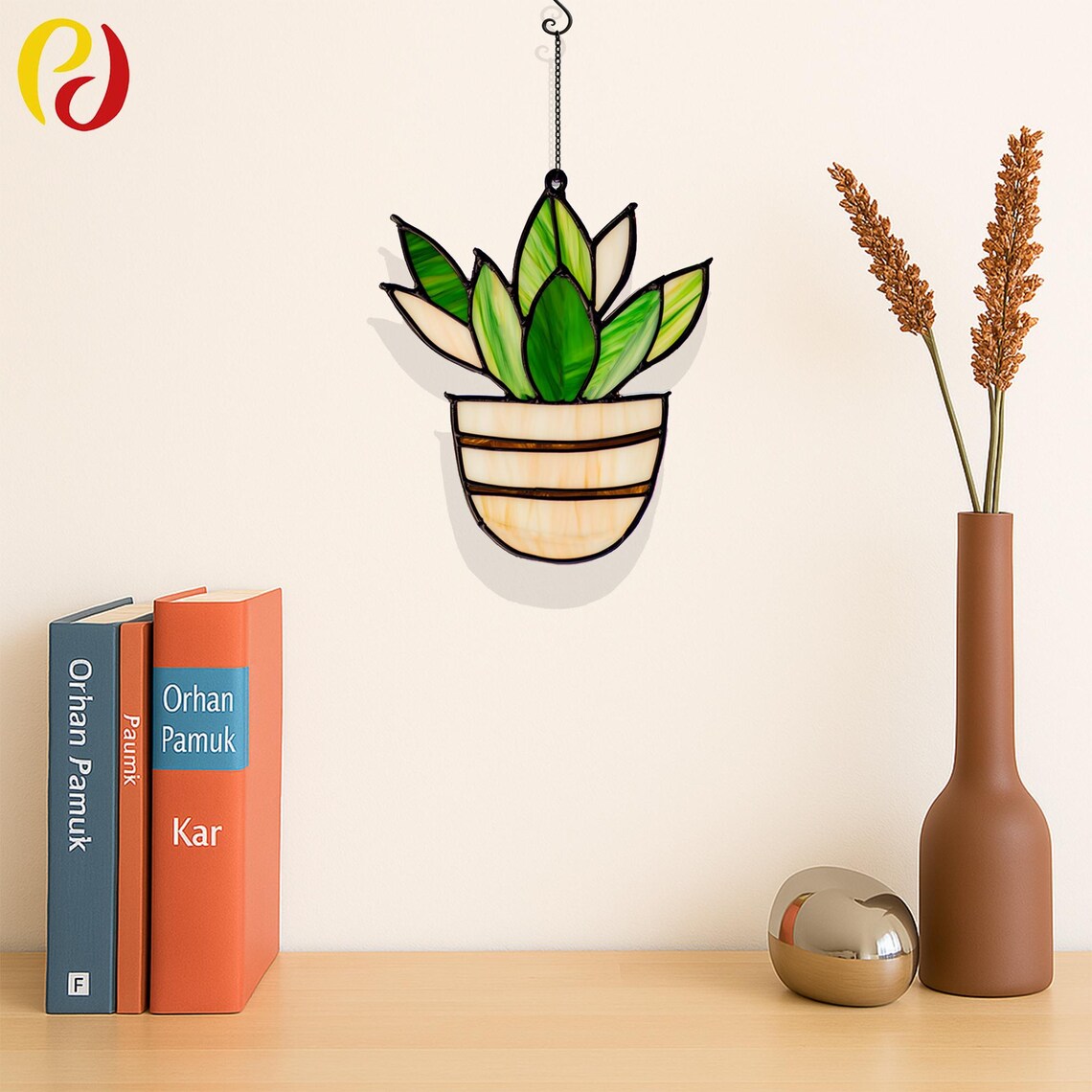 PD 204 Mini Stained Glass Plant Pot Patterns ,DIY Stained Glass,digital ...