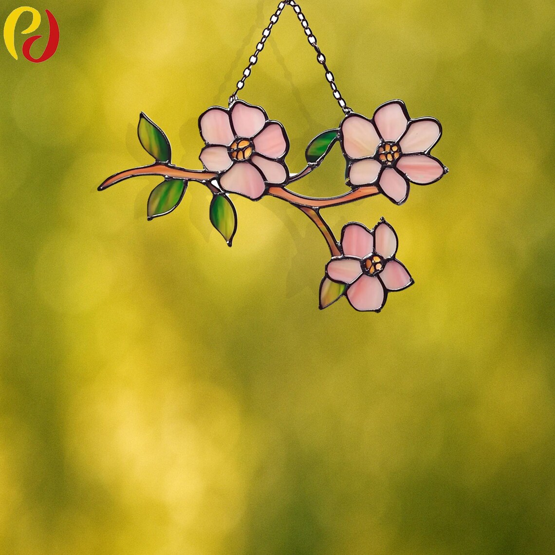 PD 211 Pink Flowering Dogwood Stained Glass Pattern Flower Stained ...