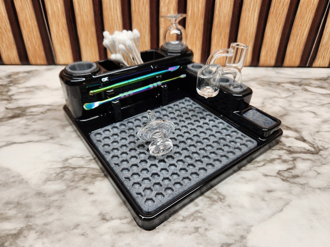 Dabdock Tray Dab Tool Organizer With Silicone Carb Cap and Slide ...