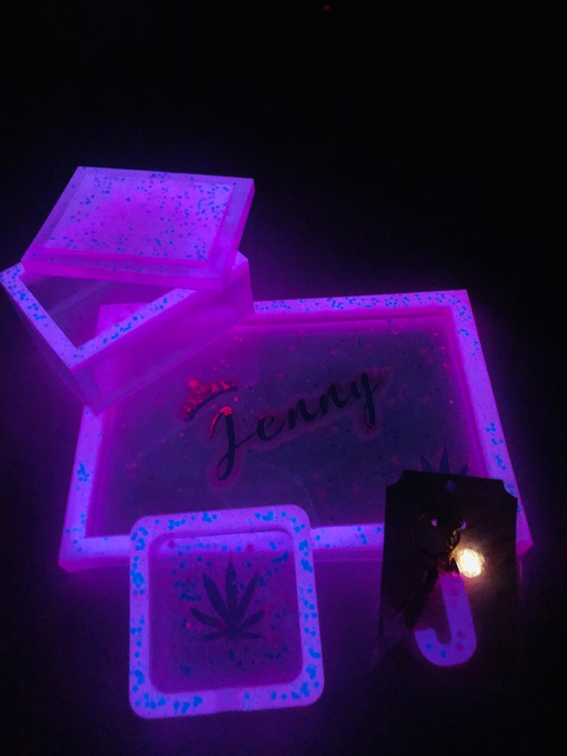 Barbie Pink Tray Set Custom Tray Glow in the Dark Tray Stash Box ...