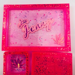 Barbie Pink Tray Set Custom Tray Glow in the Dark Tray Stash Box ...