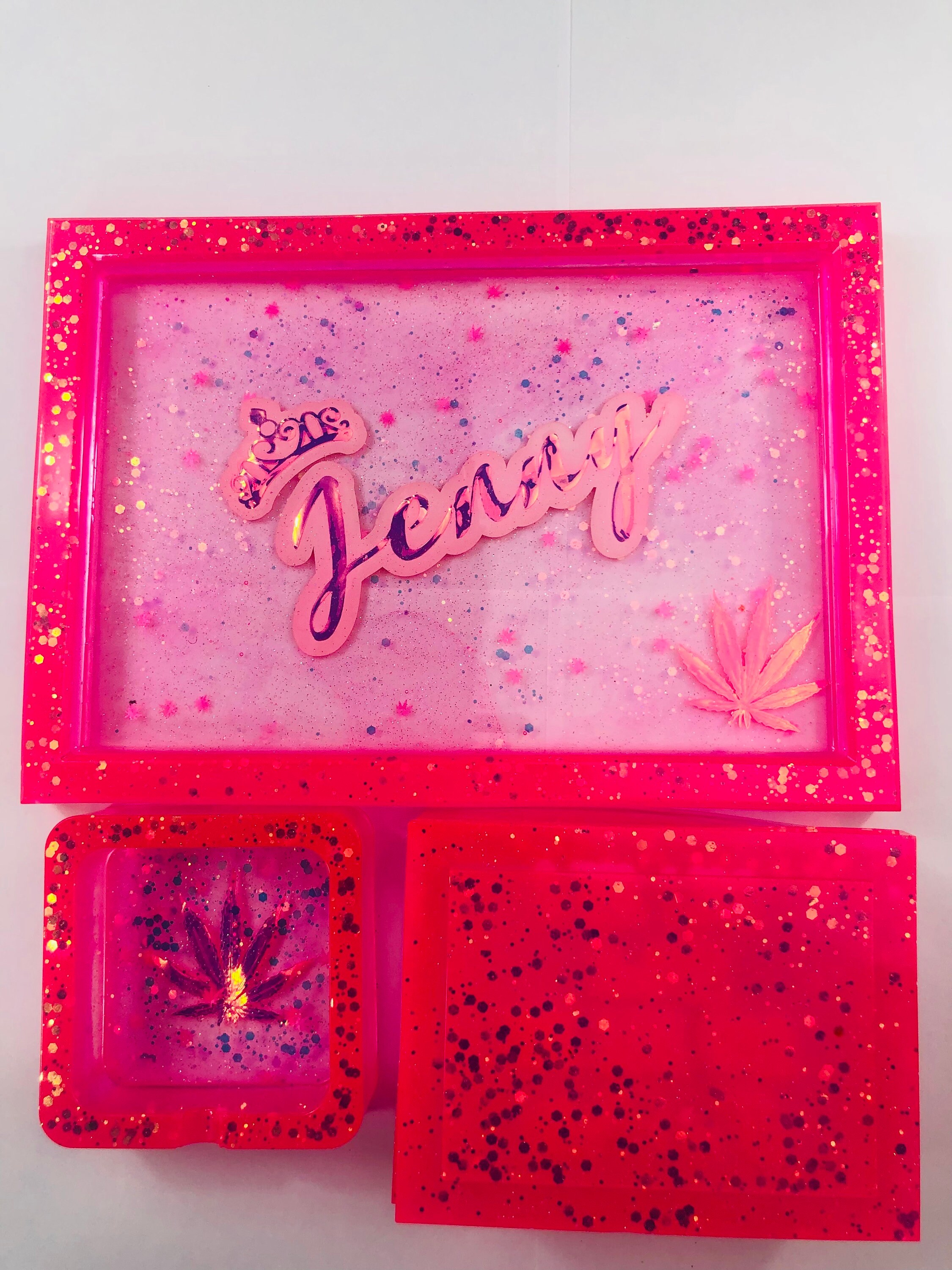 Barbie Pink Tray Set Custom Tray Glow in the Dark Tray Stash Box ...