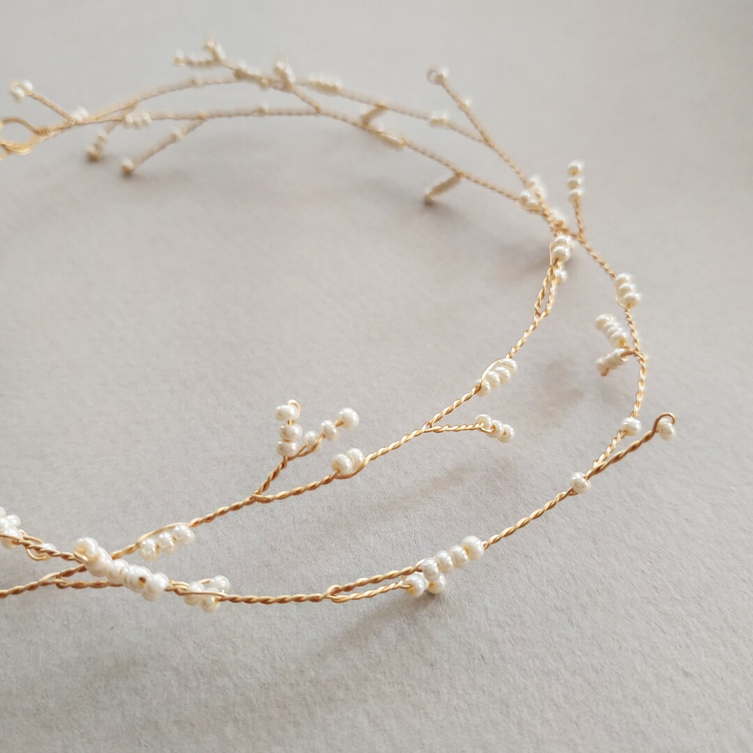 Minimalist Bridal Tiara Fairy Minimalist Bridal Headpiece Boho ...