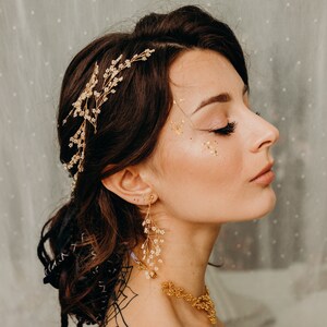 Rustic Wedding Earrings Gold Bridal Jewelry Set Rustical Bridal ...