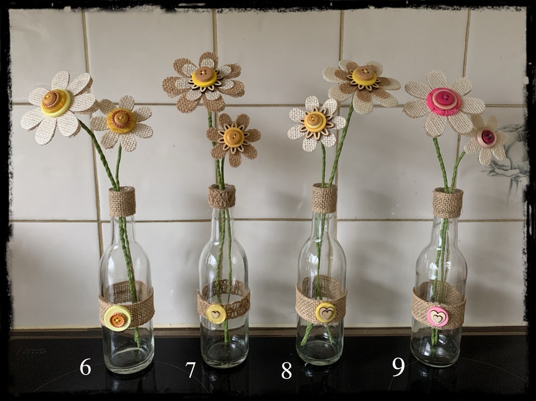 Daisy/artificial Flower/wooden Flower/button Craft/housewarming Gift ...