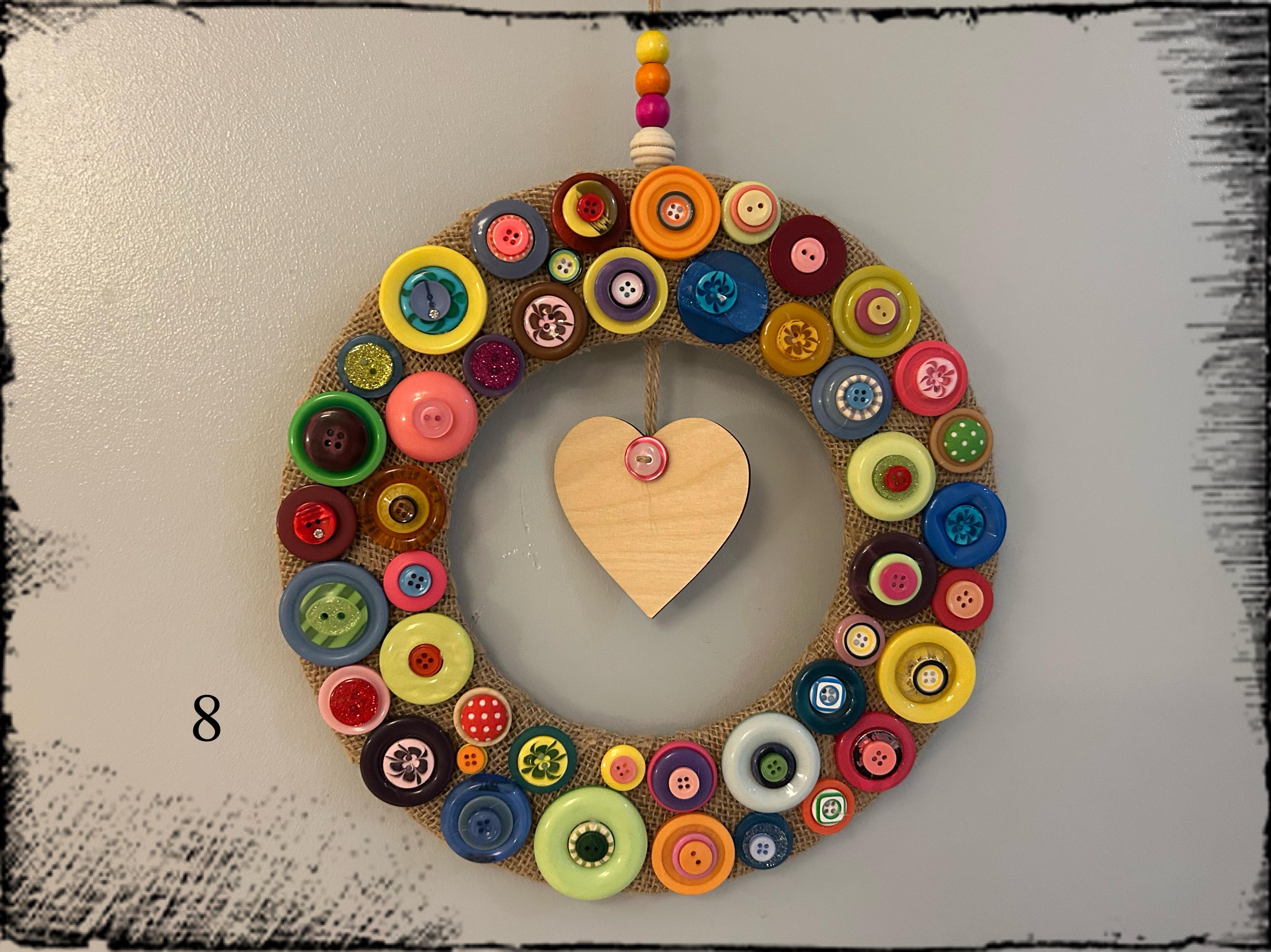 Button Crafts/wreaths/ Wedding Anniversary / Home Decor/valentines ...
