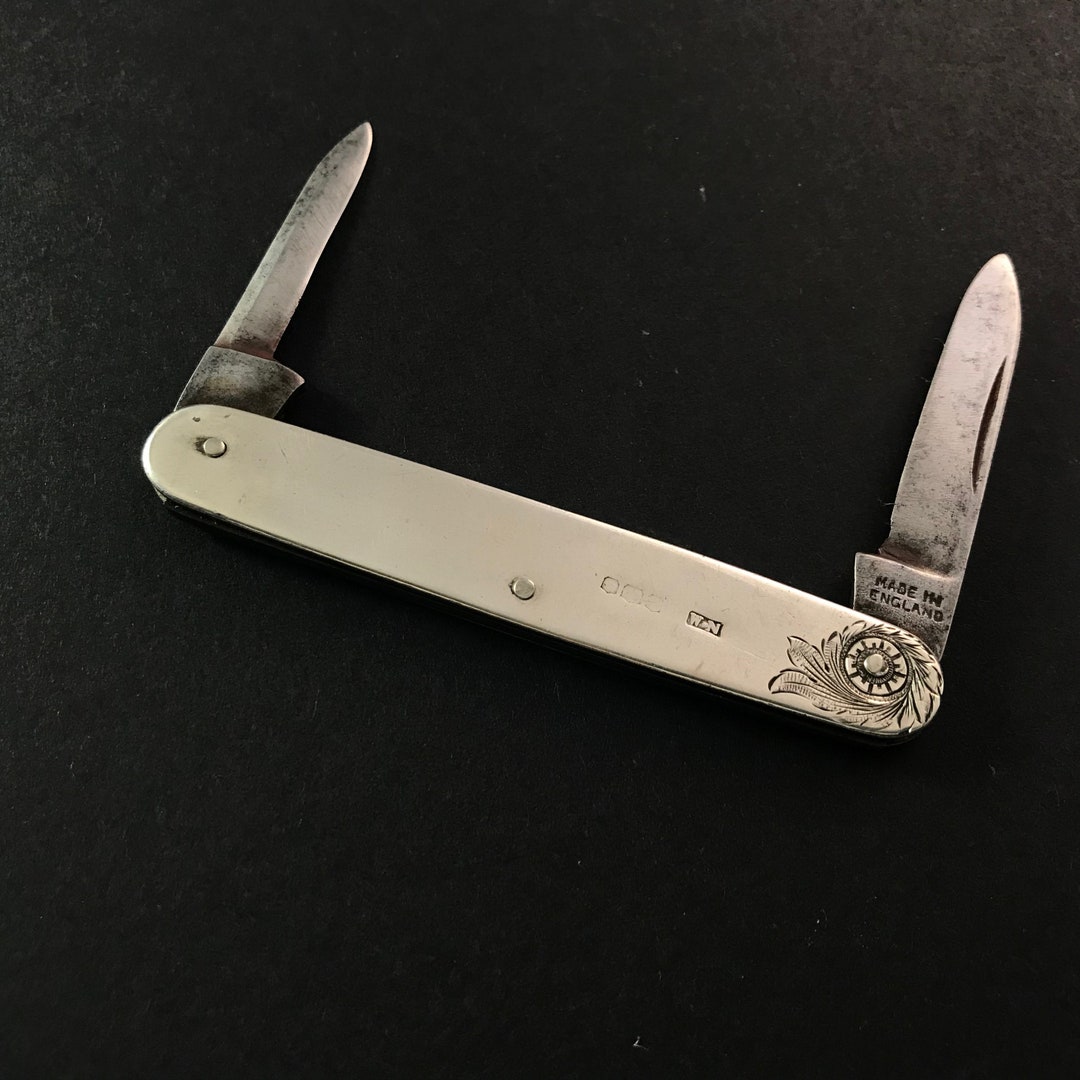 Silver Hafted Pocket Knife by William Needham - Etsy
