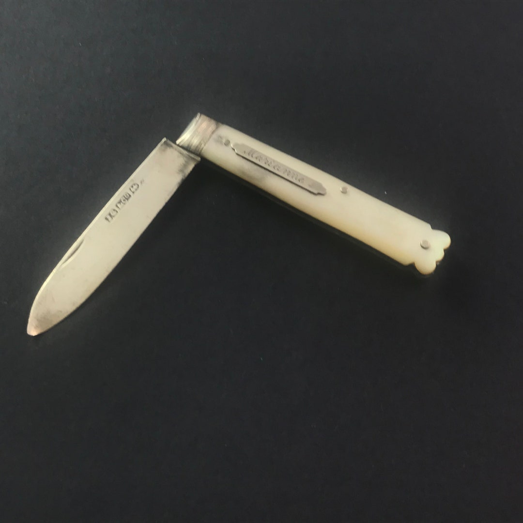 Silver Plated Pocket Fruit Knife by John Gilbert of Birmingham - Etsy