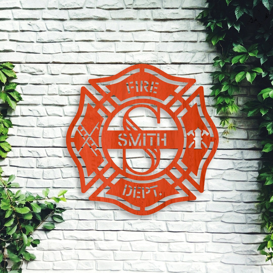 Personalized Firefighter Wood Sign Wood Monogram Retirement - Etsy