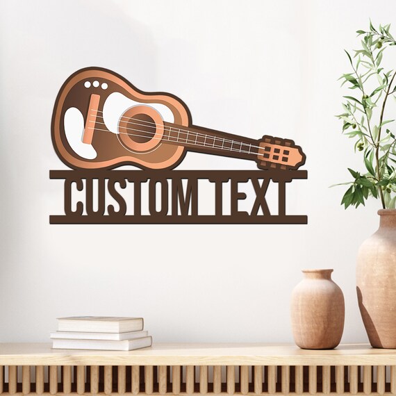 Customized Guitar Wood Sign Gift for Musician Guitar Player - Etsy