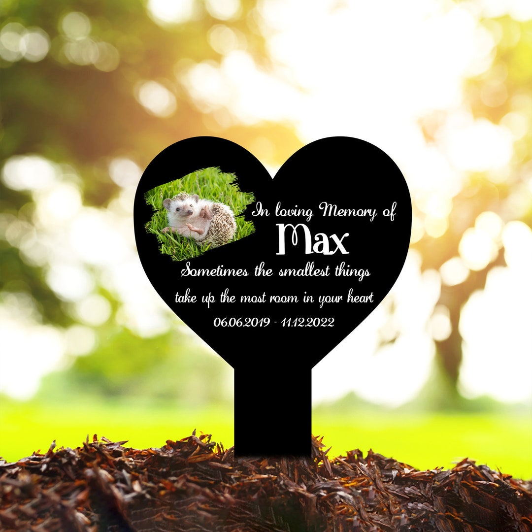 Customized Hedgehog Memorial Stake, Acrylic Stake, Hedgehog Loss, Grave ...