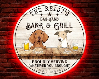 Bar and Grill Sign - Etsy