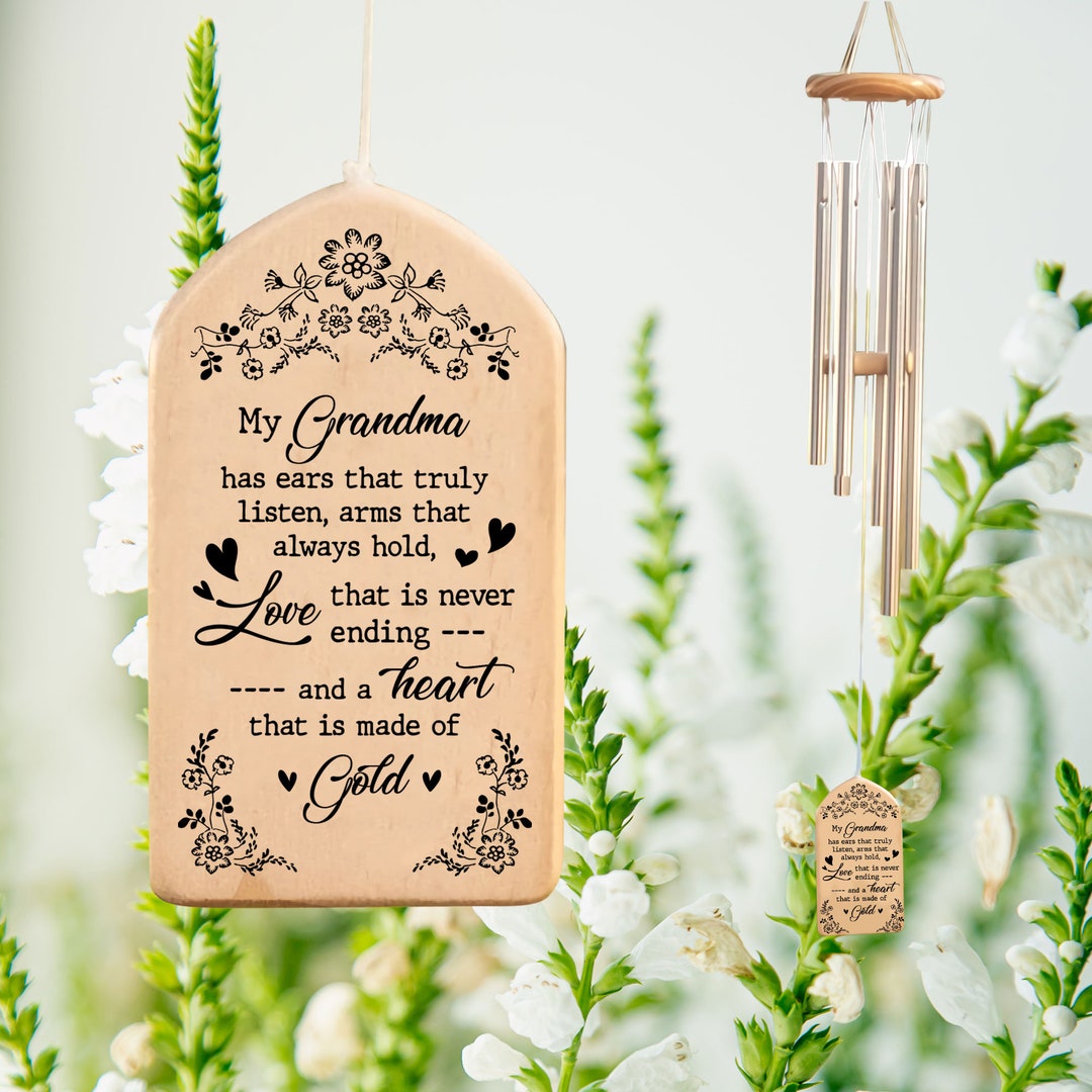 Grandmother Wind Chime, Personalized Wind Chime, Gift for Nana, Mother ...