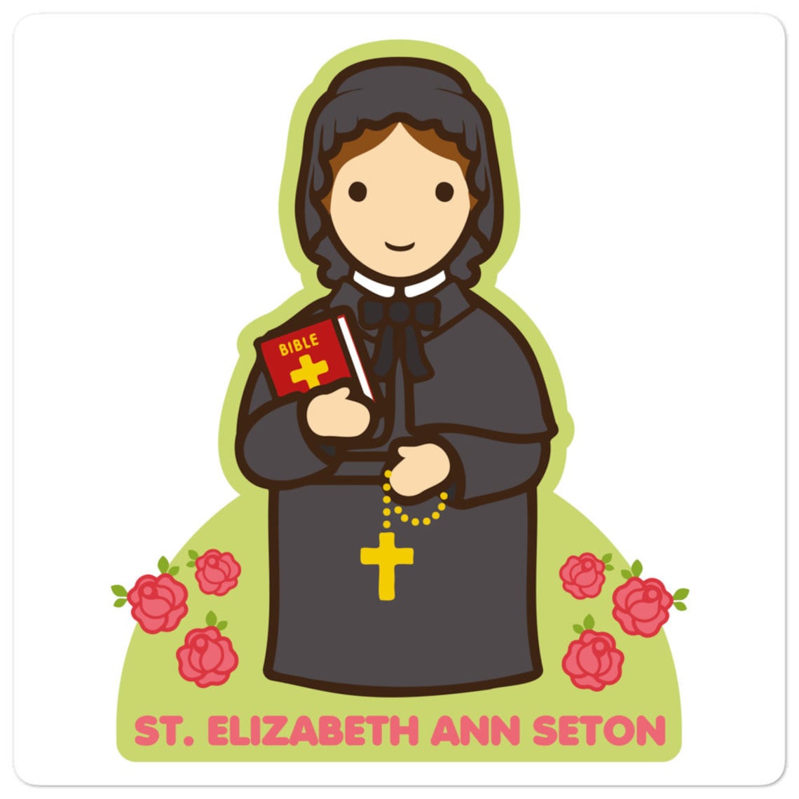 Saint Elizabeth Ann Seton Bubble-free stickers | Etsy
