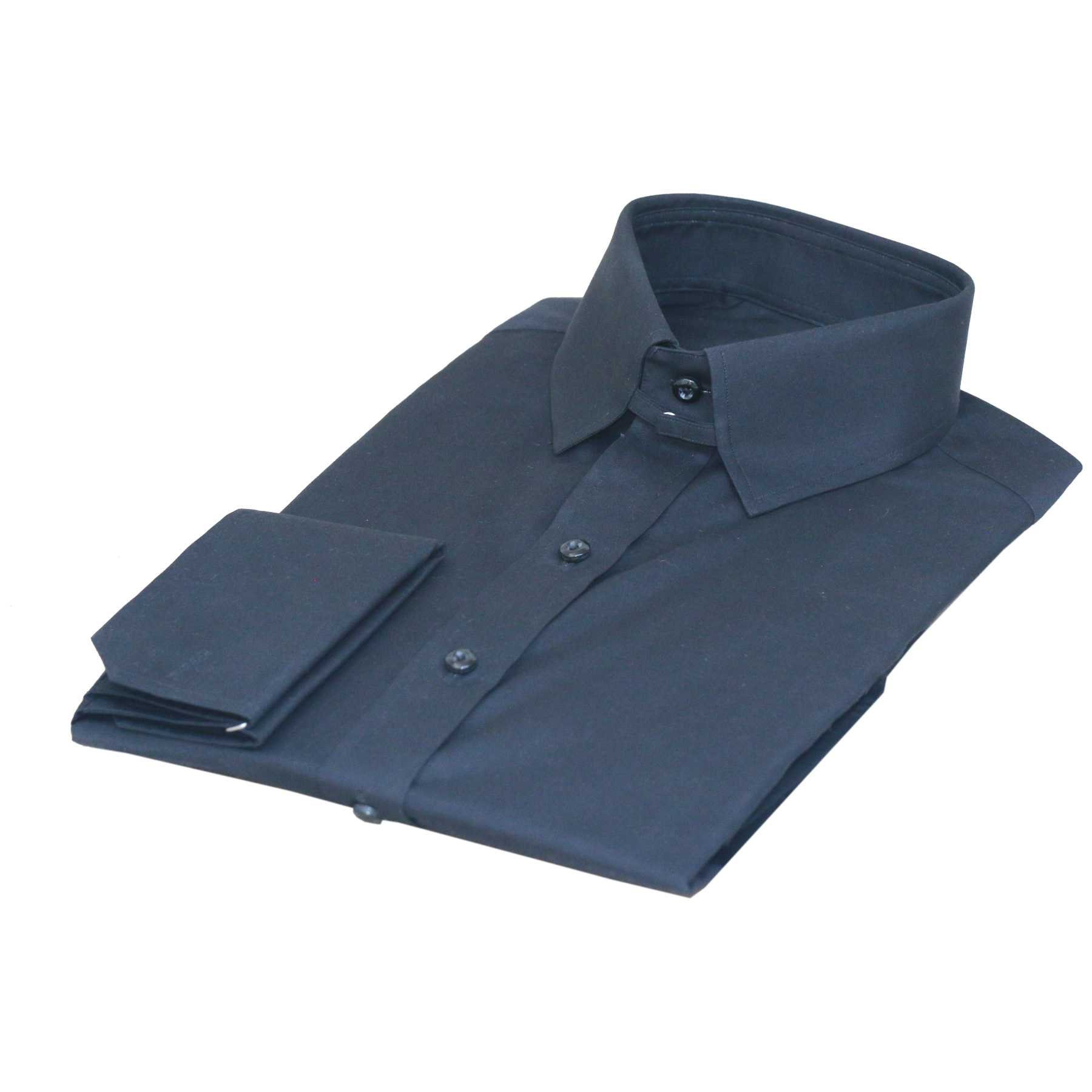 Tab Collar Loop Collar Shirt Black Business Formal - Etsy