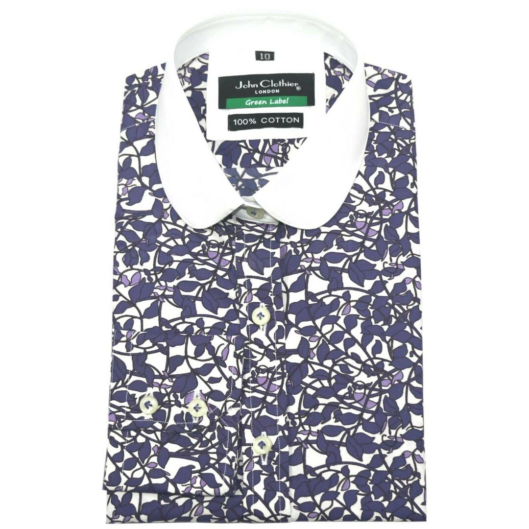 Camisa estampada de mujer ropa de oficina Blowse hojas - Etsy España