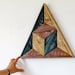 Modern Wood Wall Art Geometric Wall Hanging Triangle Wood - Etsy