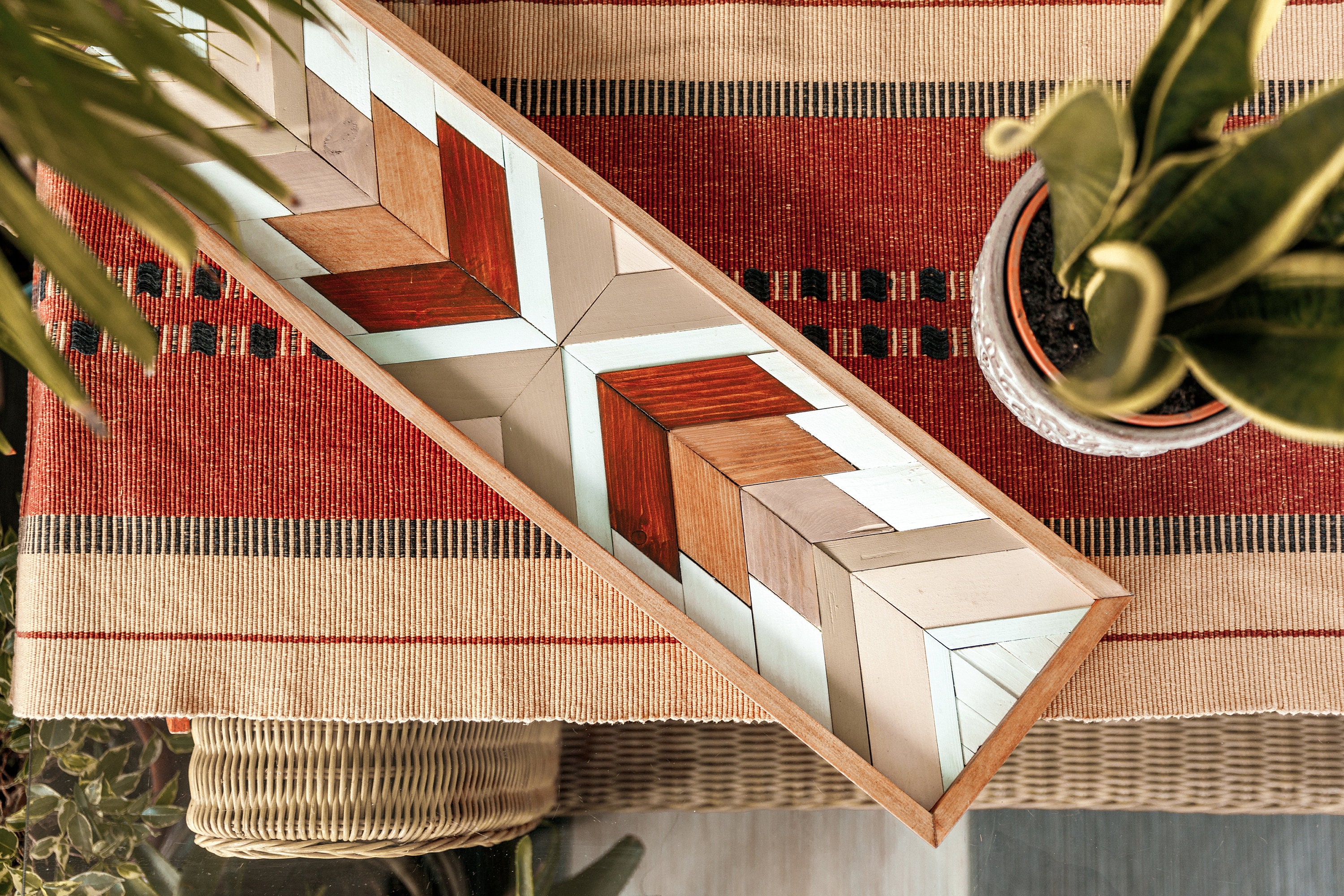 WOOD WALL ART Geometric wood wall art Small Wood Wall | Etsy