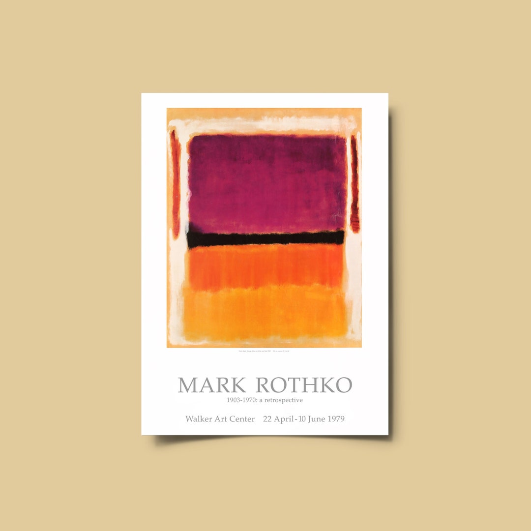 Mark Rothko Poster, Office Decor, Rothko Print, Exhibition Poster ...