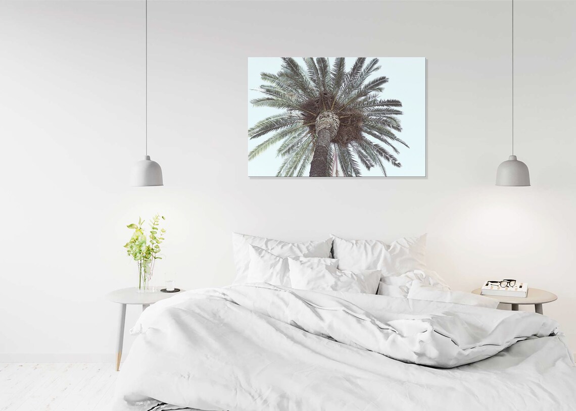 Palm Tree Photo Boho Beach Coastal Decor Wall Art Print Poster Download ...