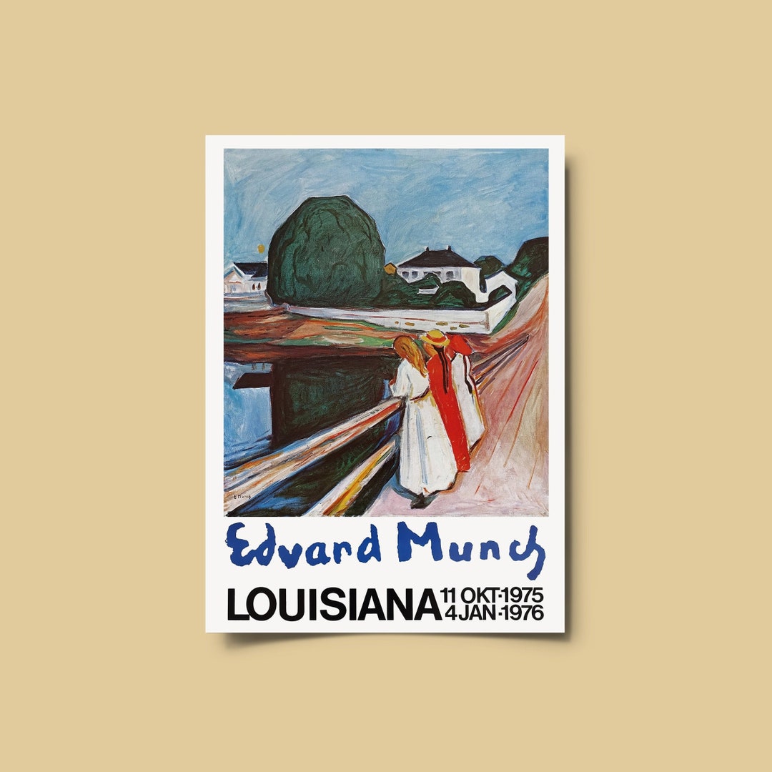 Edvard Munch Exhibition Poster Print, Expressionism Art, Modern ...
