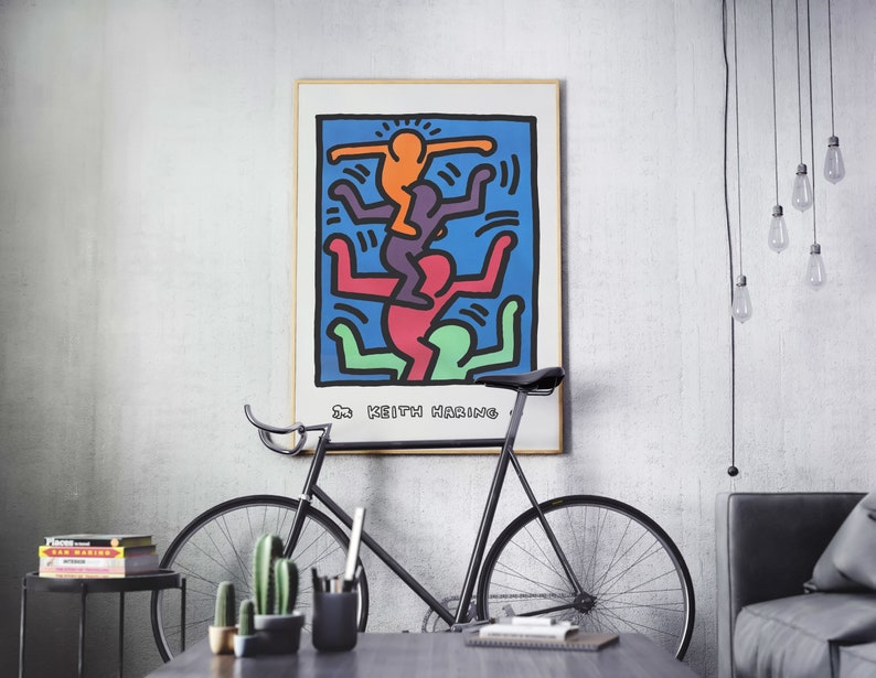 Keith Haring Print, Exhibition Poster, Pop Art Wall Art, Home Decor ...