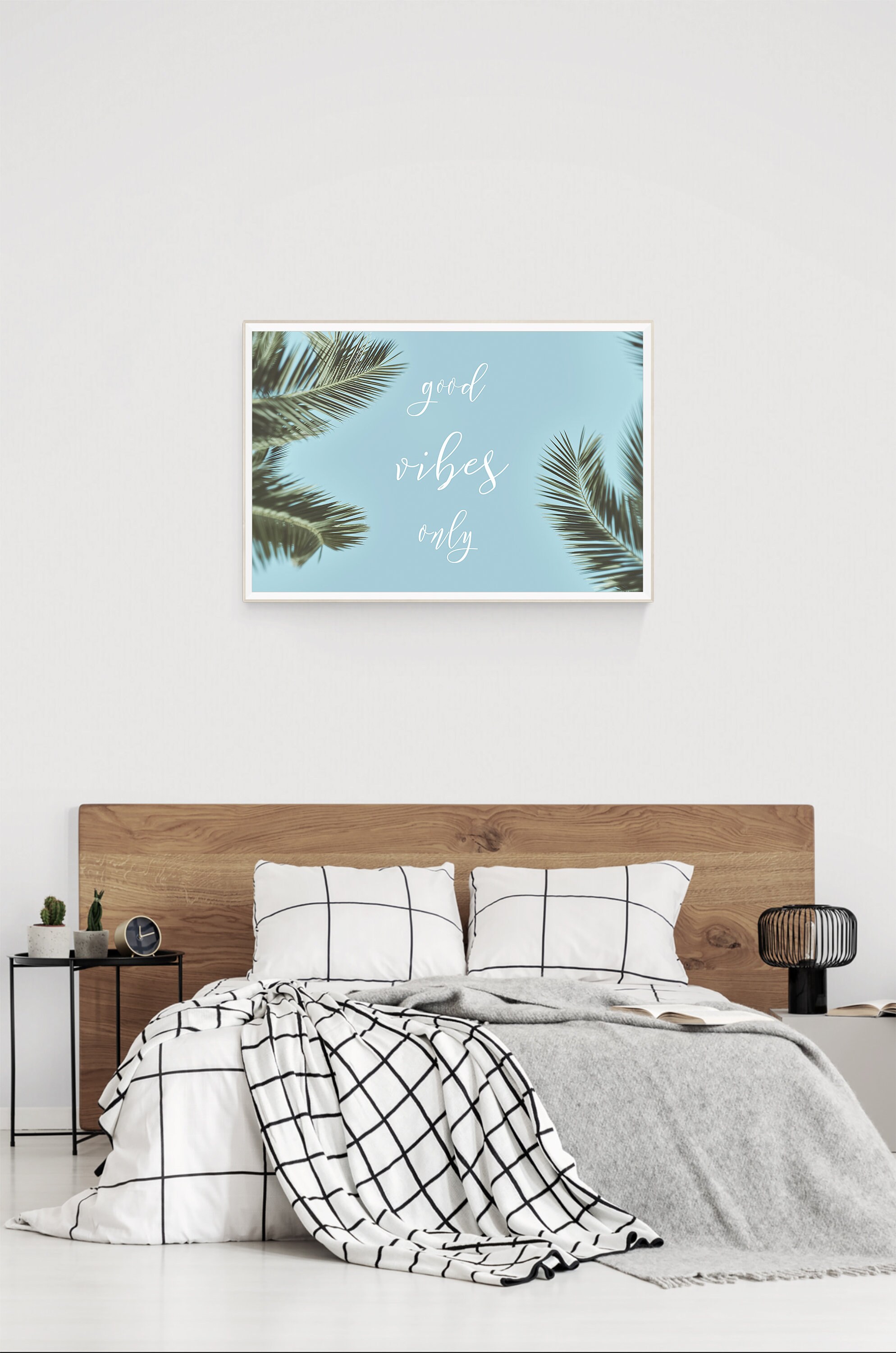 Good Vibes Only Inspirational Quotes Palm Motivation Poster - Etsy