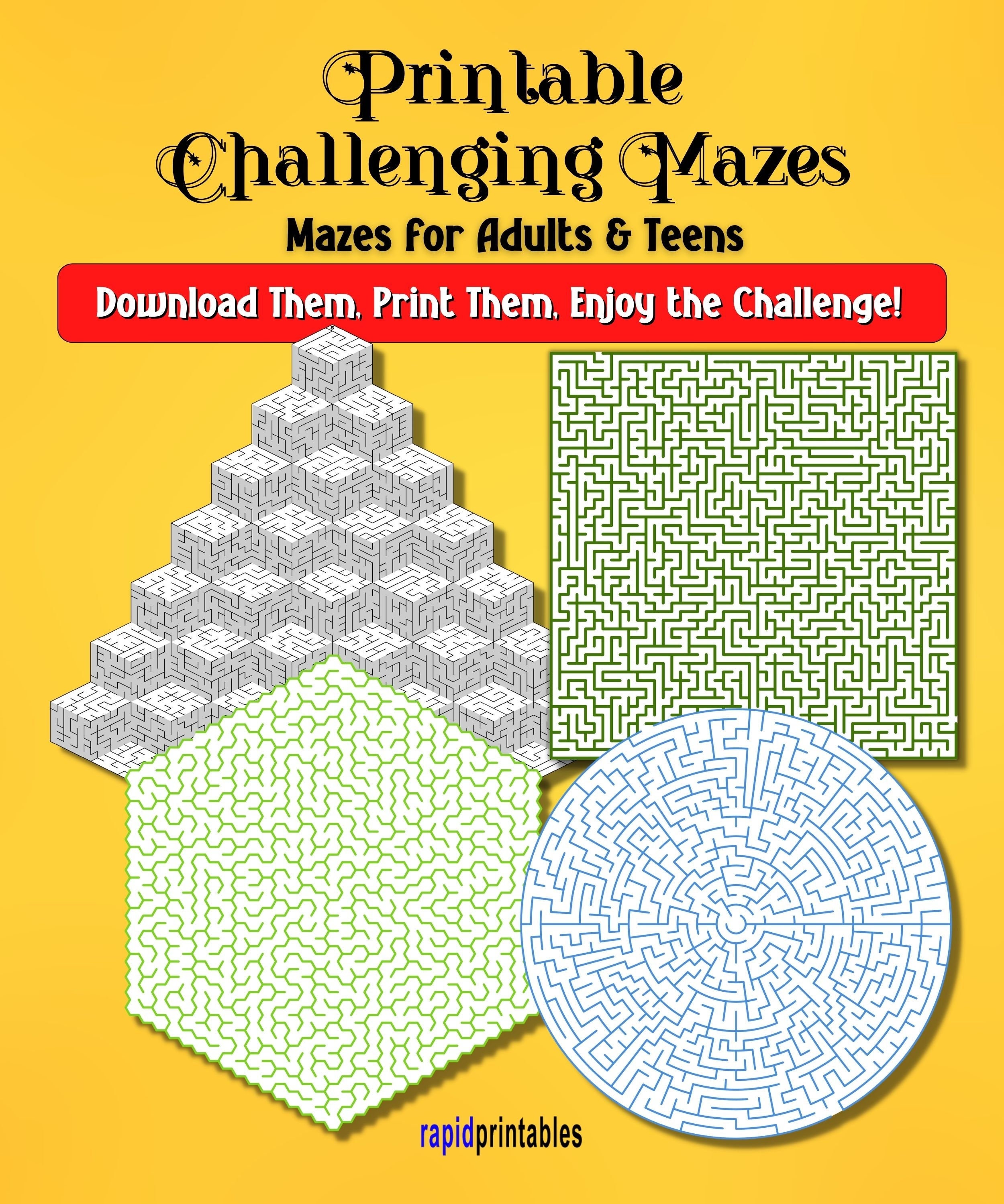 Difficult Mazes With Solutions