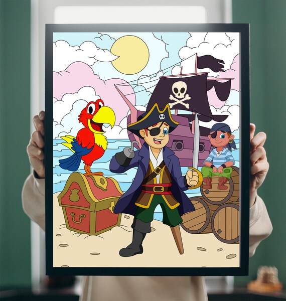 Printable Pirate Themed Children's Poster Kids Wall Art | Etsy
