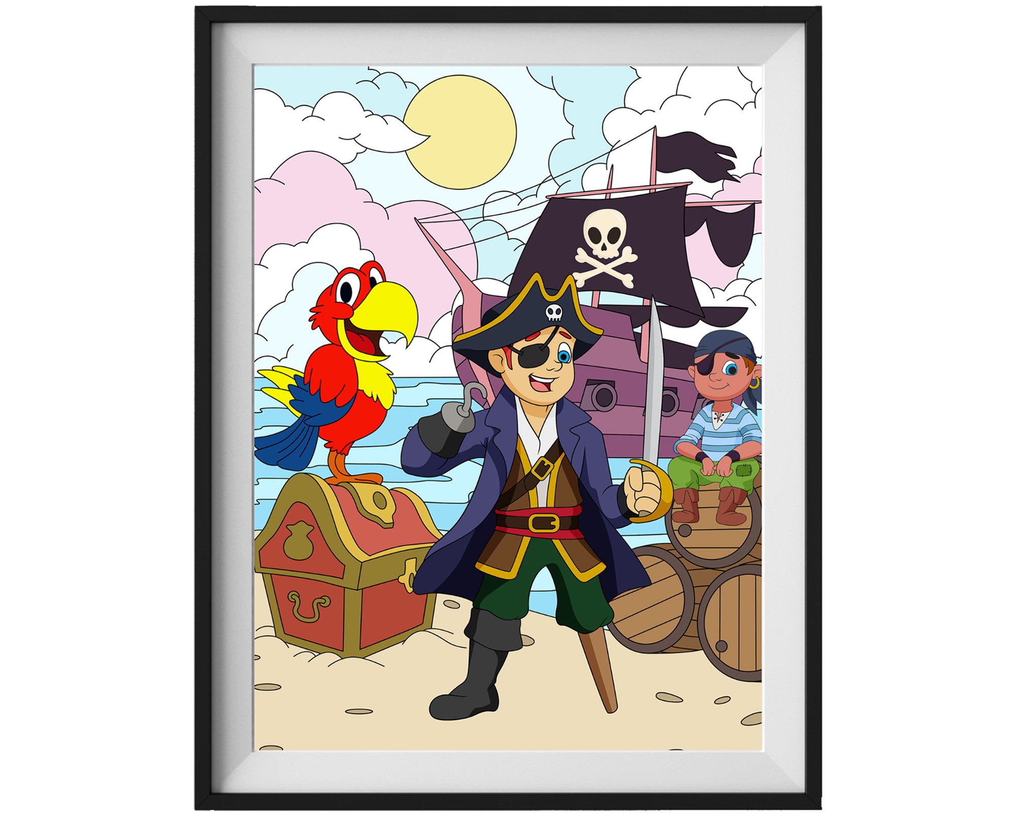 Printable Pirate Themed Children's Poster, Kids Wall Art Decor - Etsy