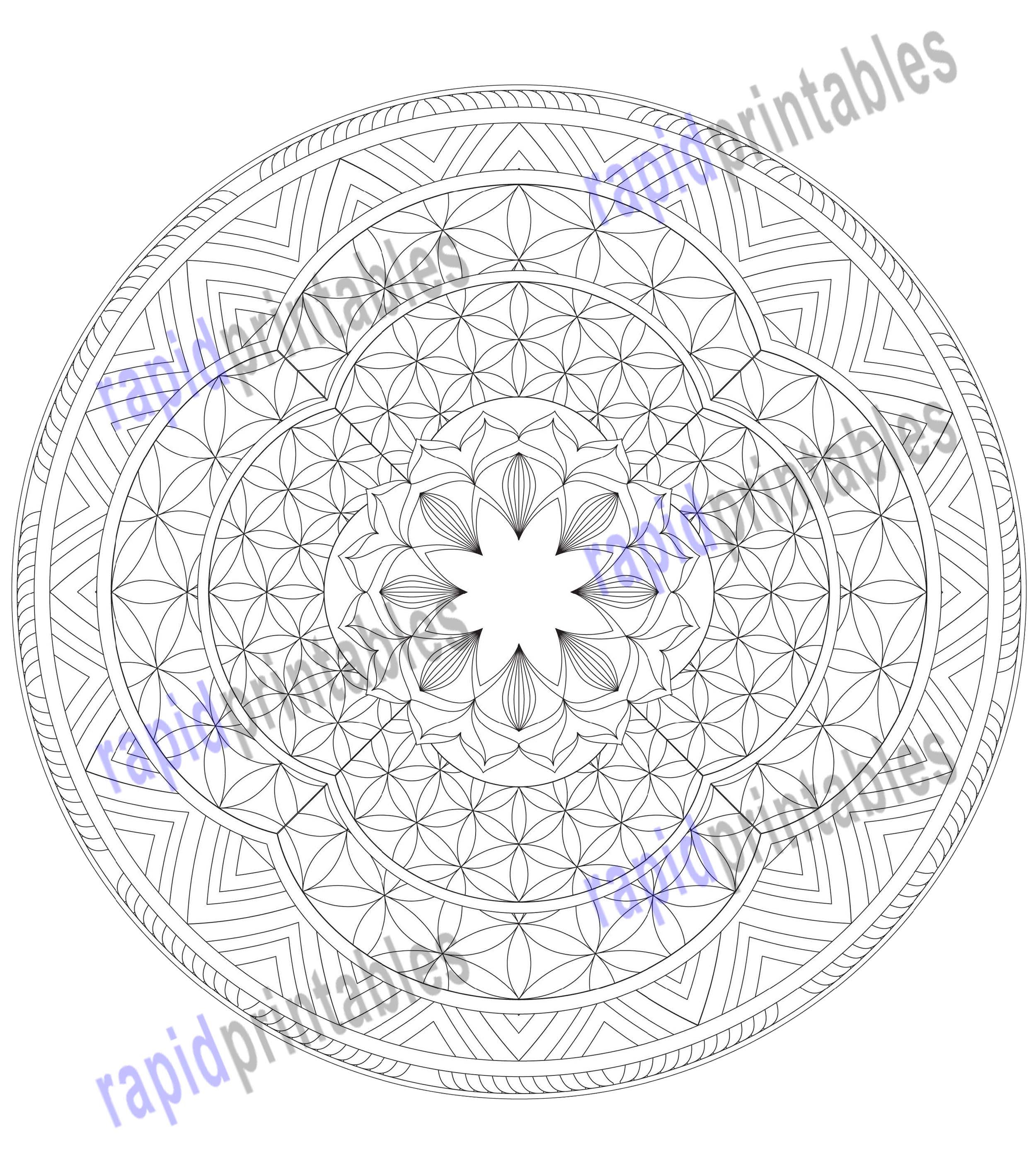 Mandala Journey - 25 Printable Mandalas (adult Coloring Book) - Etsy
