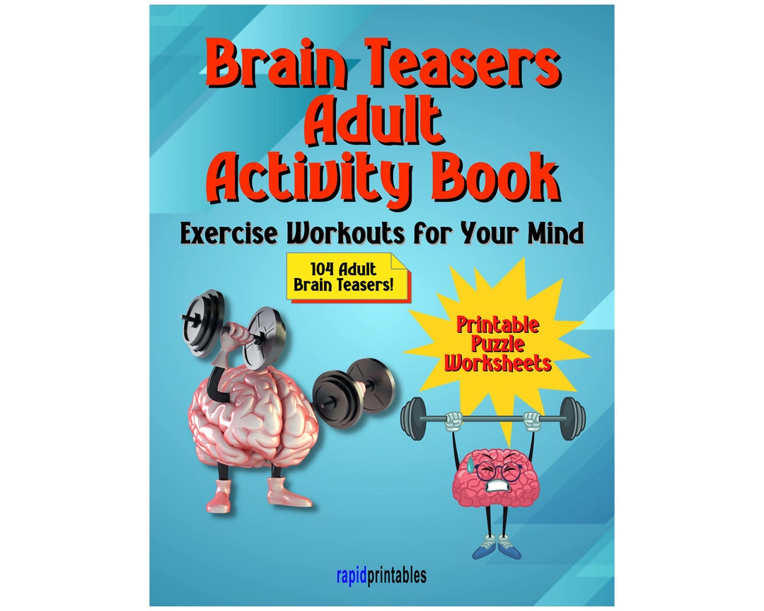 Brain Teasers Adult Activity Book - Etsy
