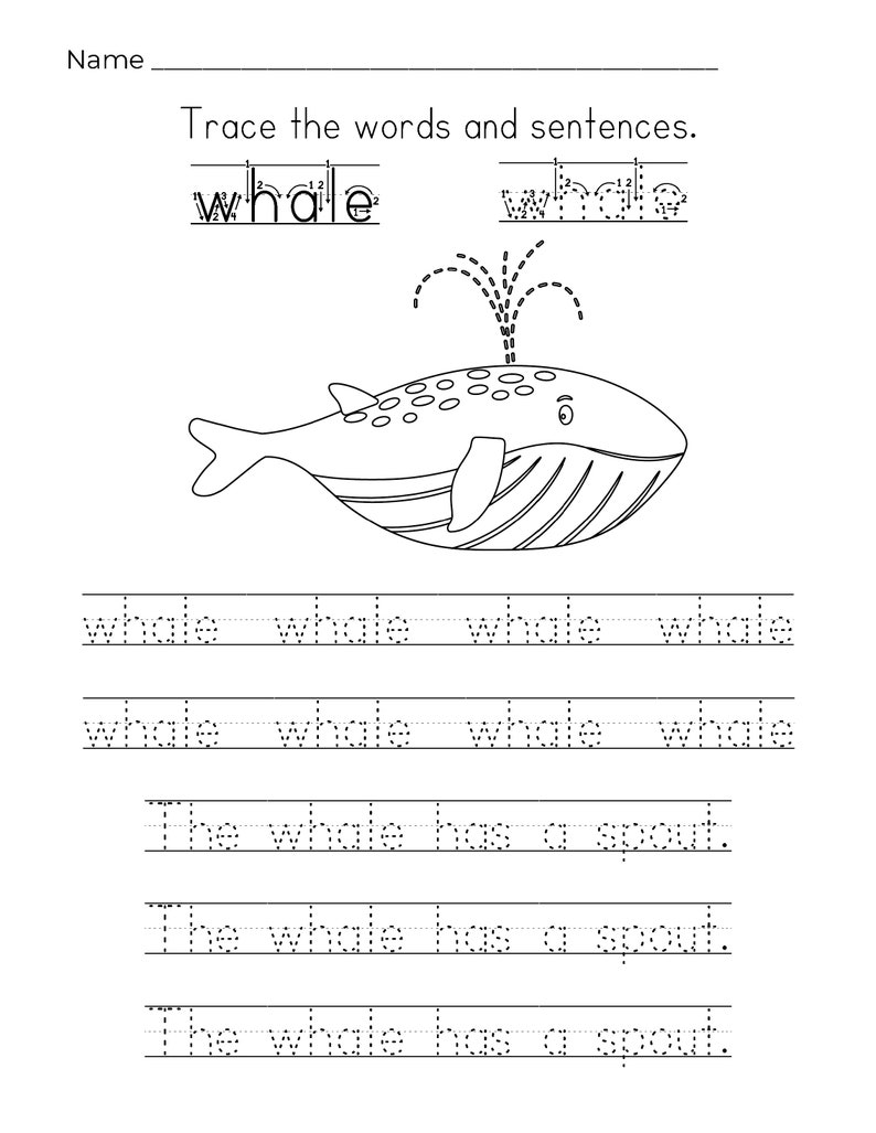 Handwriting Practice Printable Workbook - Trace the Letters, Trace the ...