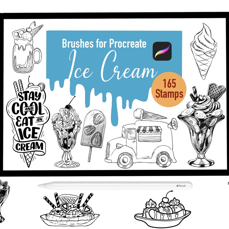 Ice Cream Stamp - Etsy