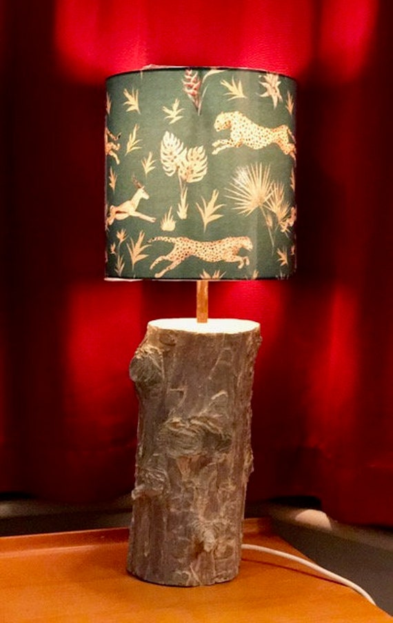 SELVA Unique Tropical Style Wooden Table Lamp - Etsy