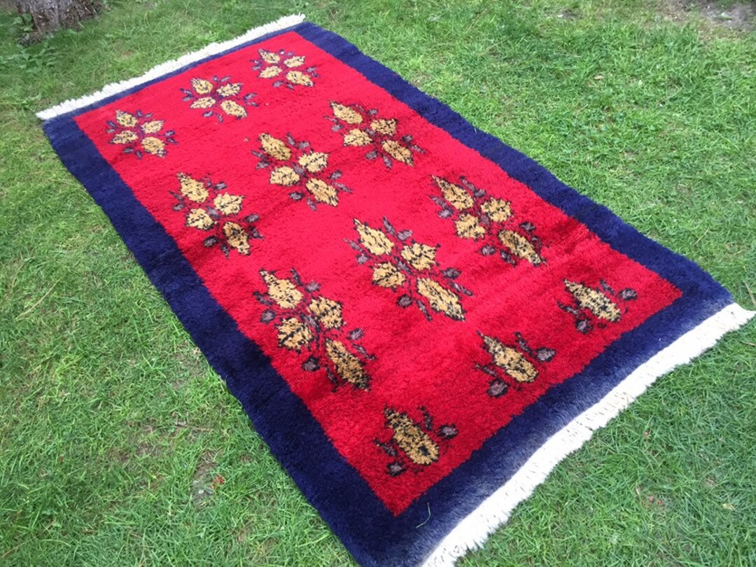Shaggy Turkish Tulu Rug, Vintage Decorative Shaggy Rug, Long Pile Soft ...