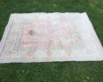 Pink Oushak Rug - Etsy