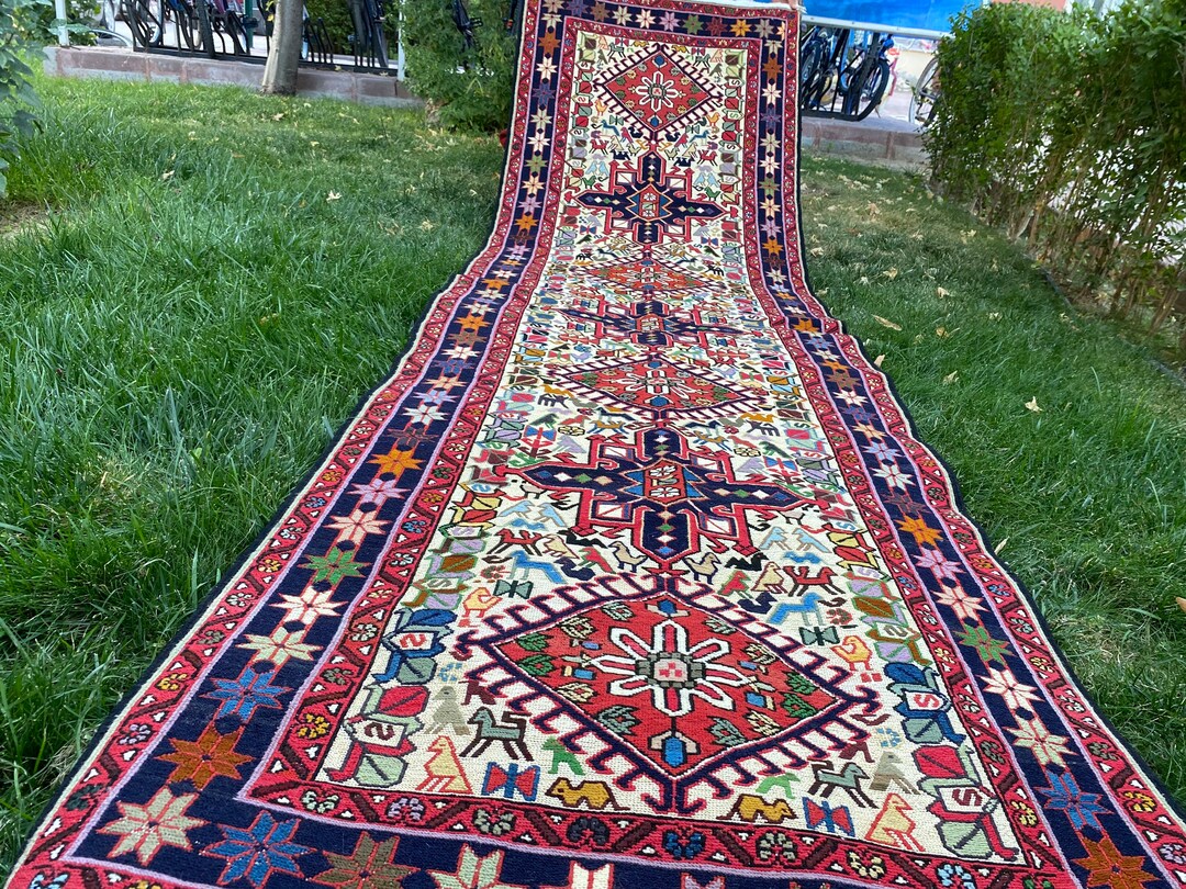 Sumac Rug Runner Kilim Rug Animal Figured Rug Runner Rug - Etsy