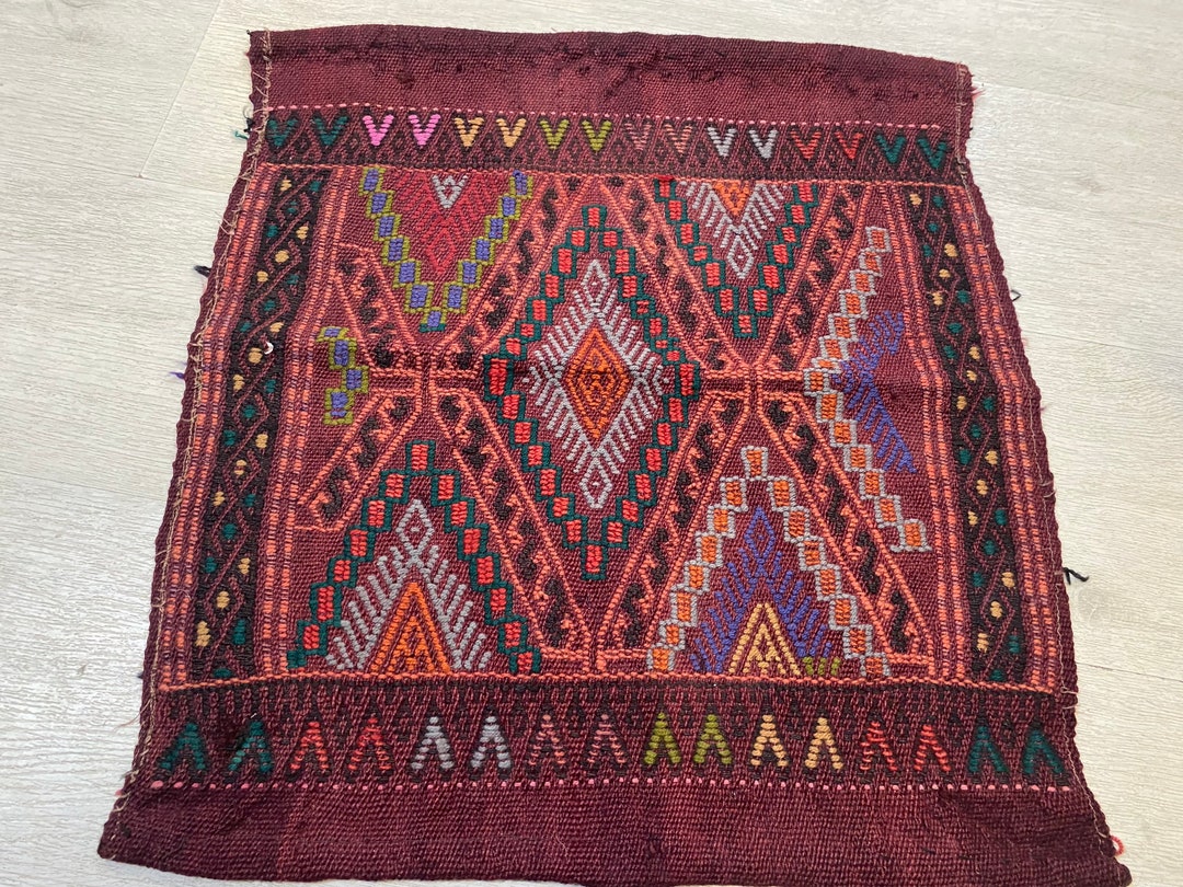 Small Square Rug, Handmade Red Kilim Rug, Square Red Kilim Rug, Small ...