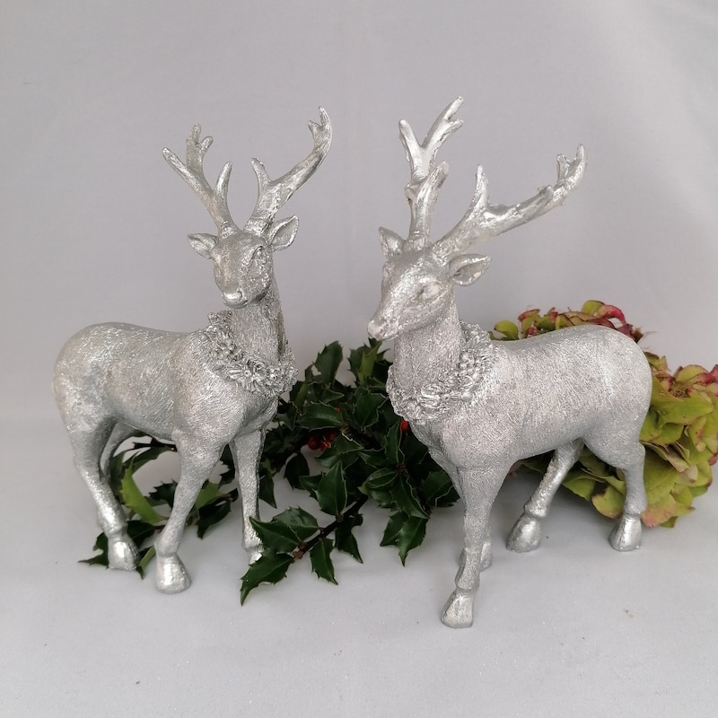 Deko hirsch silber - Etsy.de