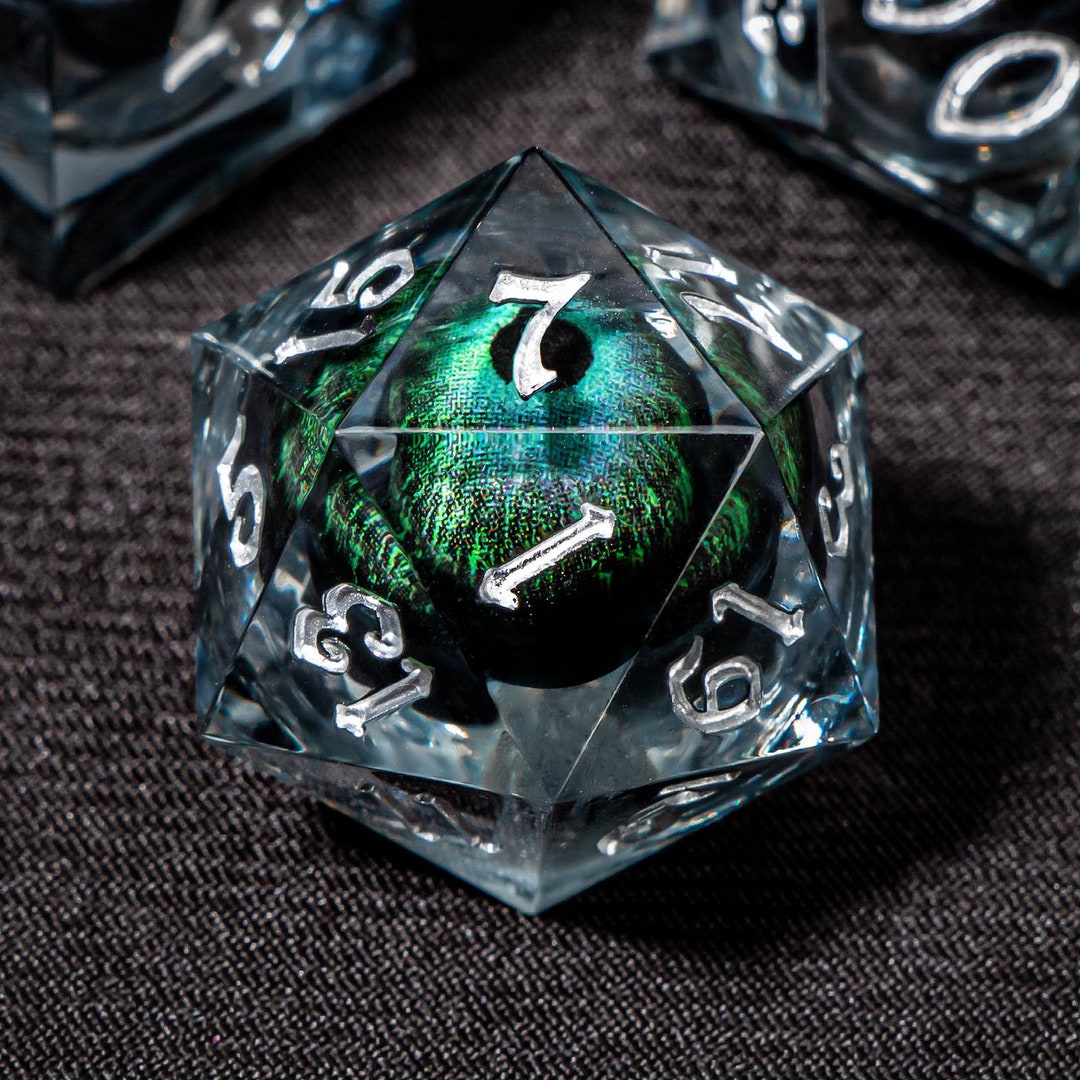 Resin Würfel DND Set, Liquid Flow Core Sharp Edge D&D Würfelset, Rollenspiel Dungeons and ...