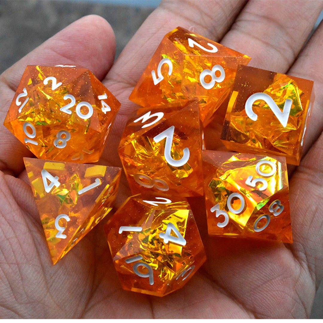 Dnd Dice Set, Transparent Sharp Resin Dice Polyhedral Dice Set, RPG ...