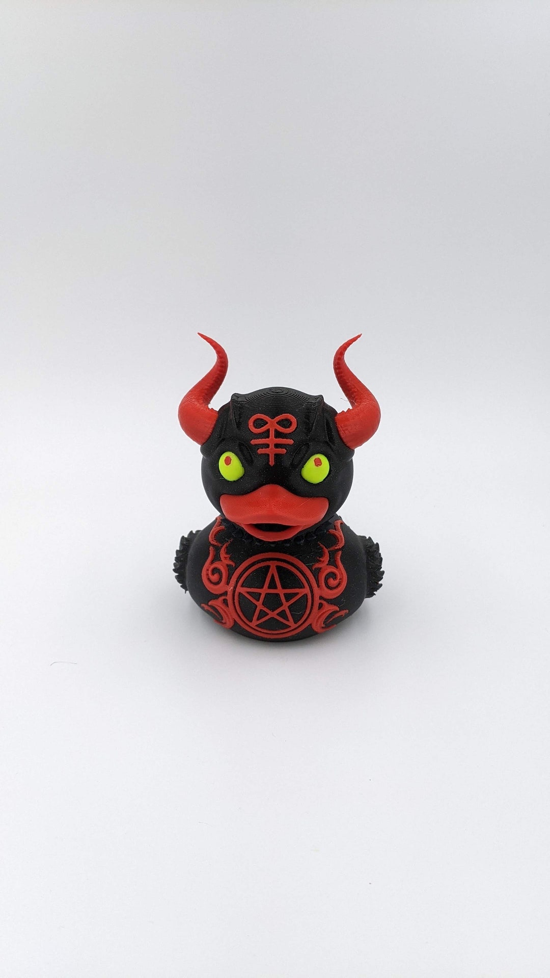 Beelzequack the Satanic Duck - Duckyville Belial Devil Duck - Etsy