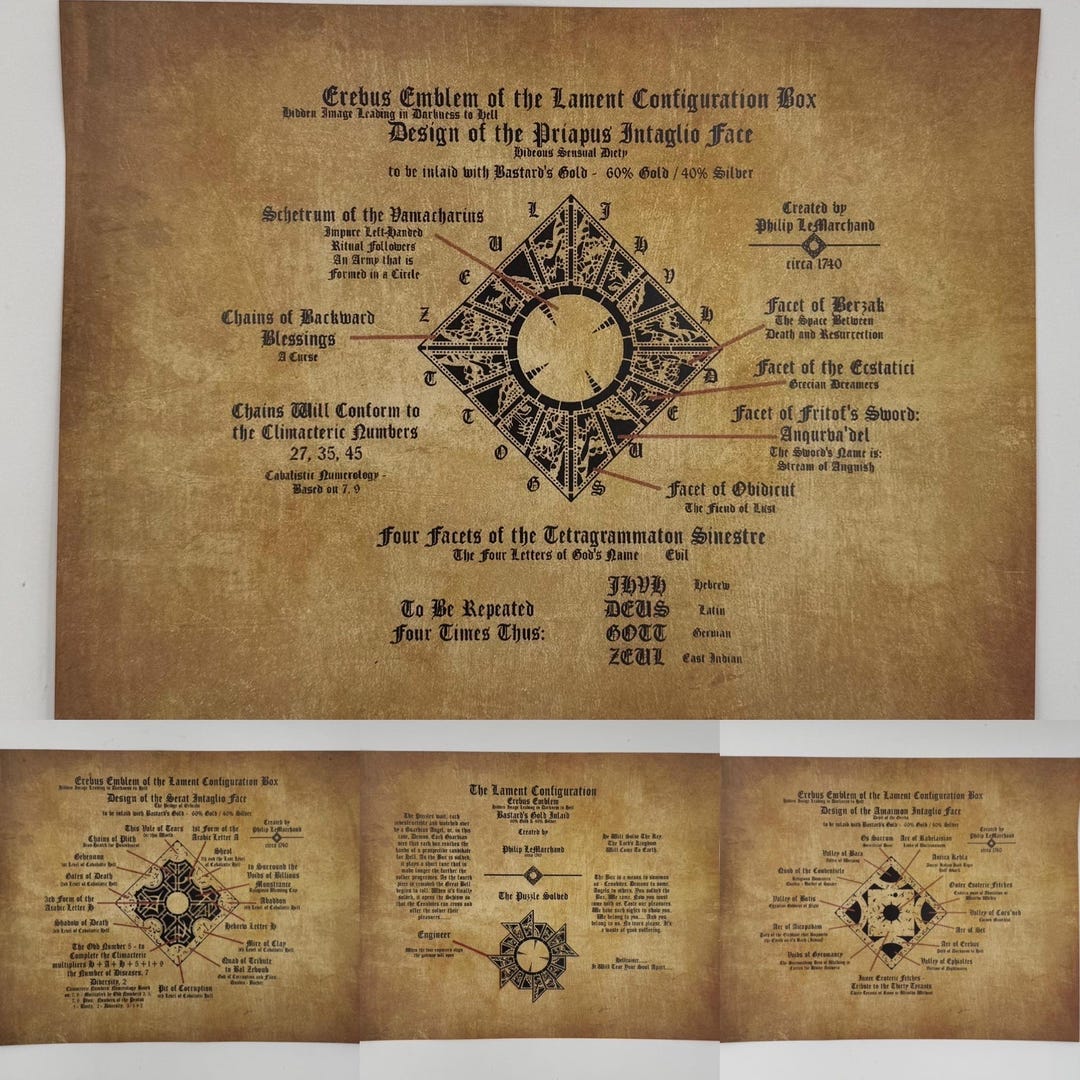 Hellraiser Lament Configuration Movie Replica Wall Art Set - Etsy
