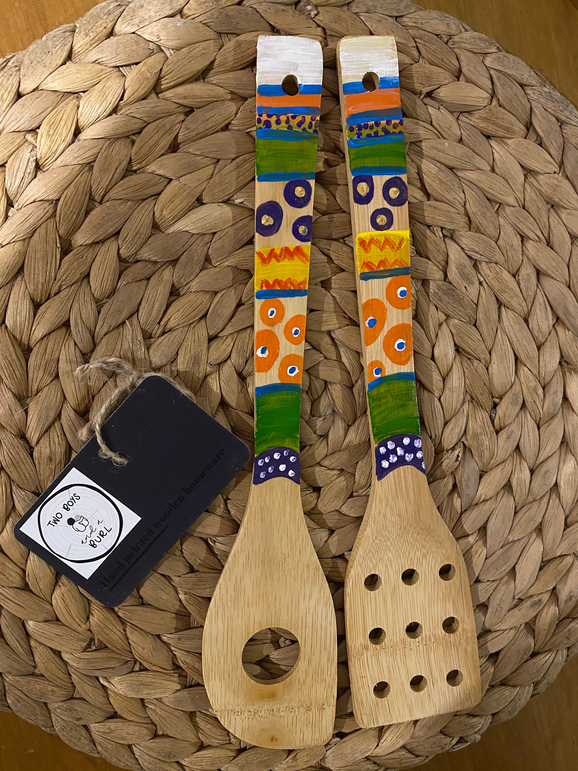 Tribal Salad Servers - Etsy