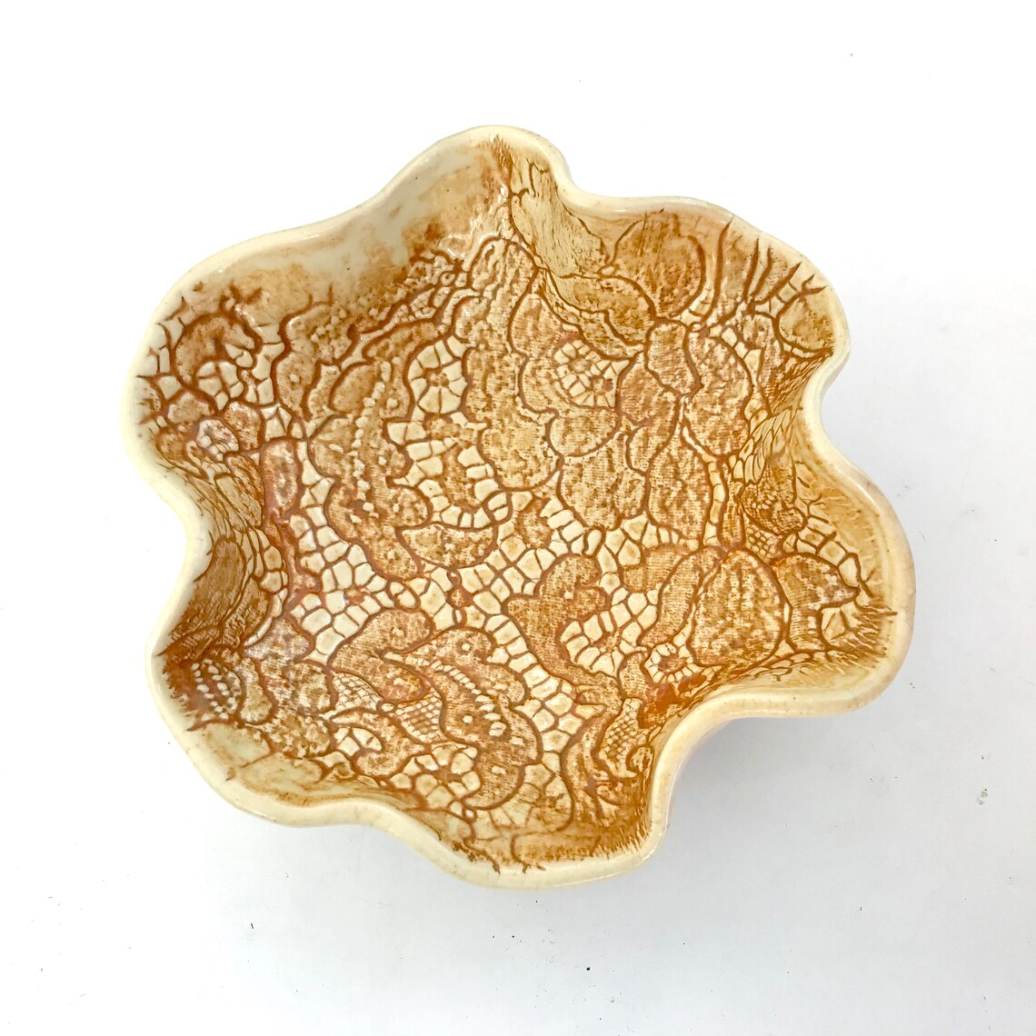 Gorgeous Lace Print on Ceramic Plate and Bowl - Etsy