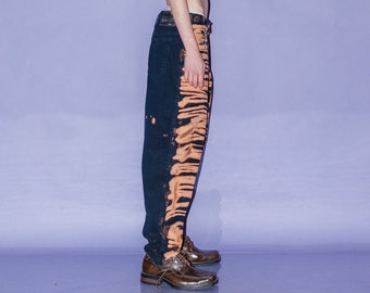 Tiger Print Jeans - Etsy