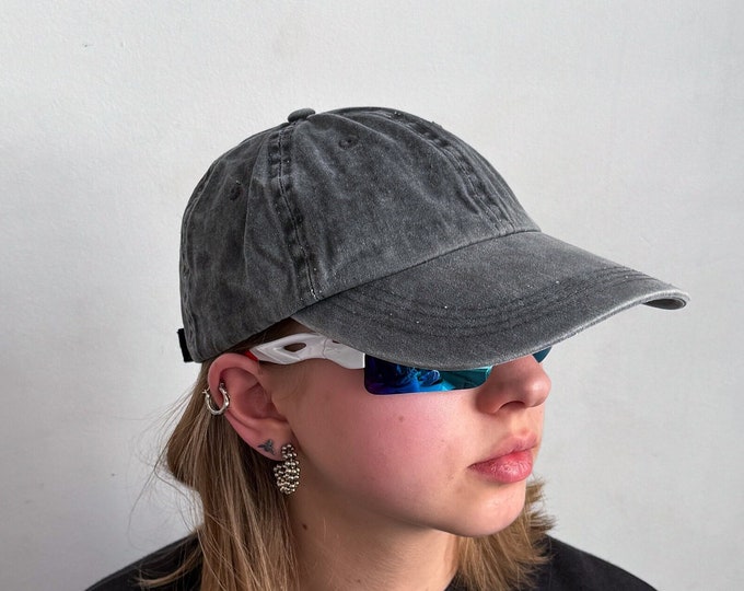 Vintage 90's Classic Faded Baseball Cap in Washout Grey - Etsy